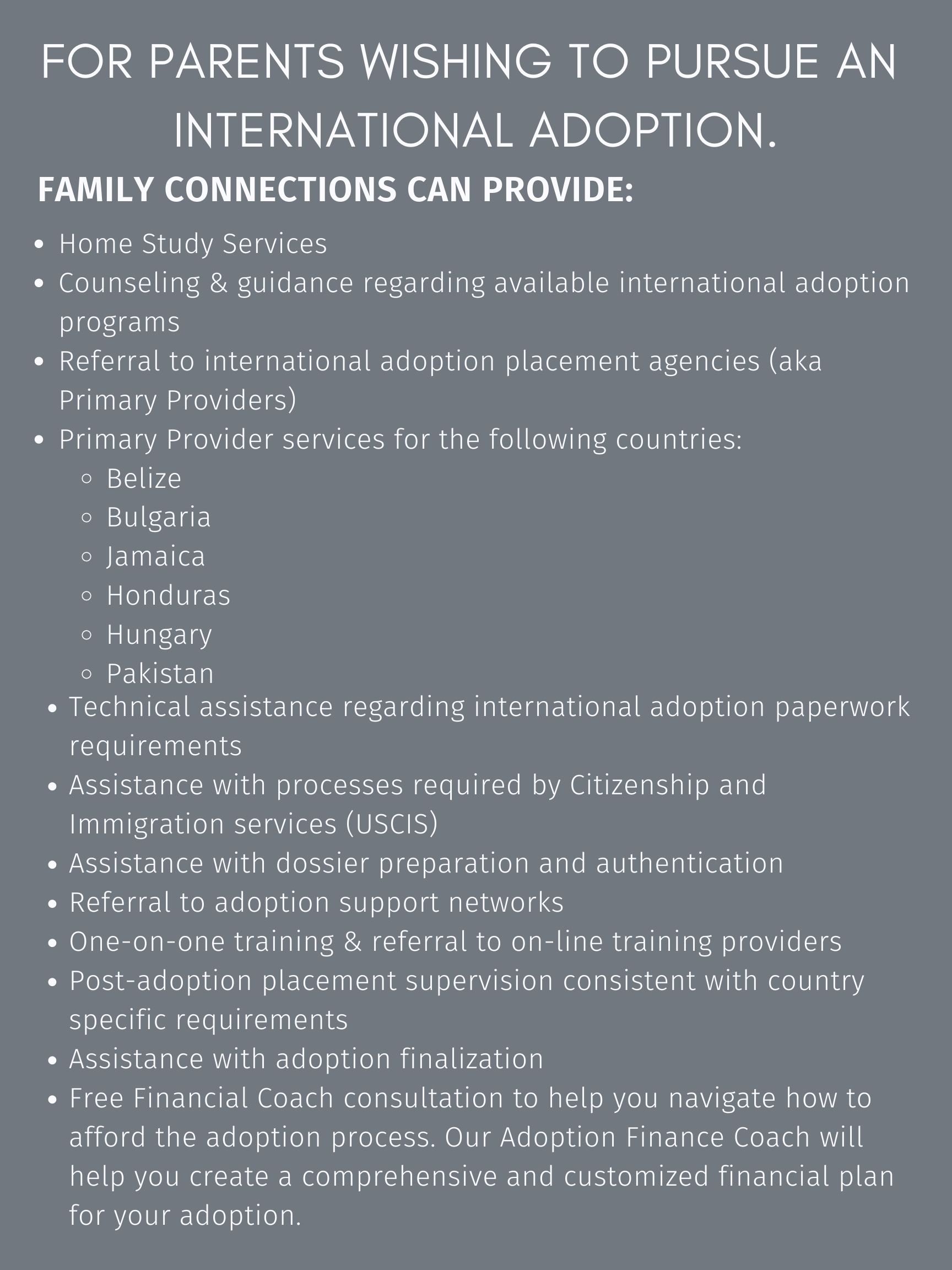 International Adoption for Adoptive Parents | Family Connections