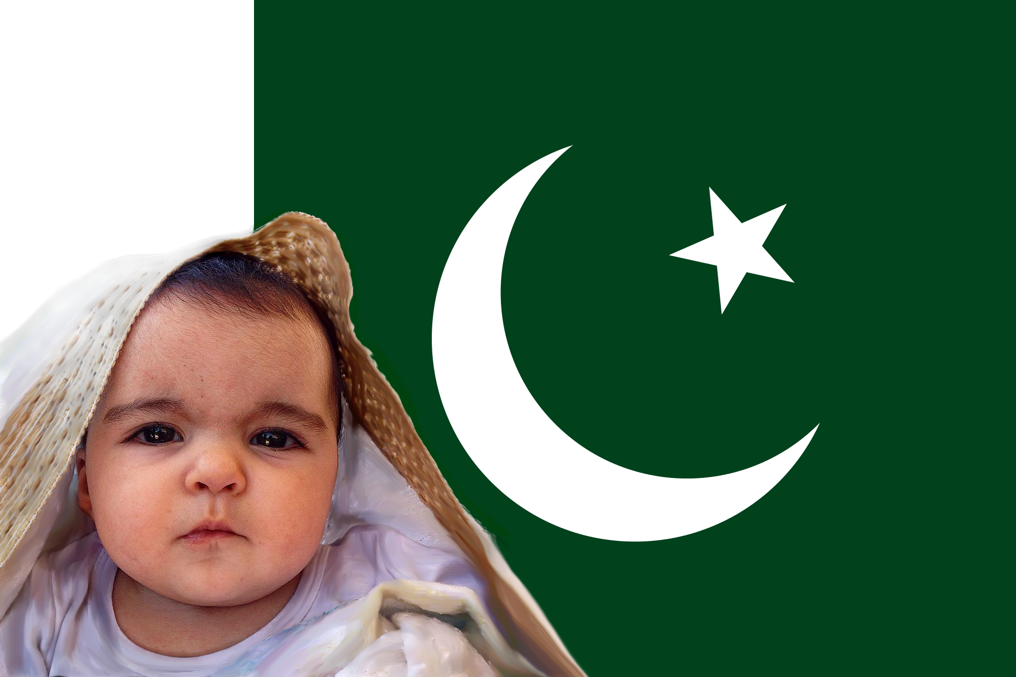 Pakistani Baby With Flag